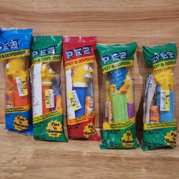 Pez | Toys | Rare Simpsons Pezearly 200s Set Of 5 Homer Marge Lisa Bart ...